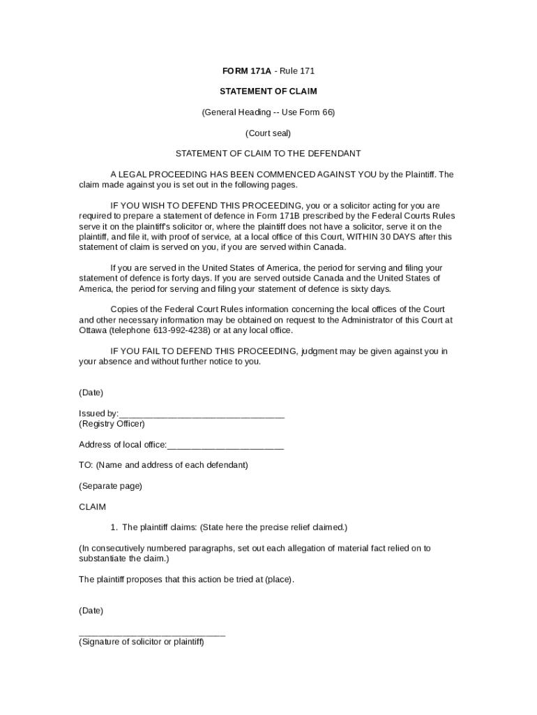 171A ! ! ! ! Rule 171 Doc Template | pdfFiller