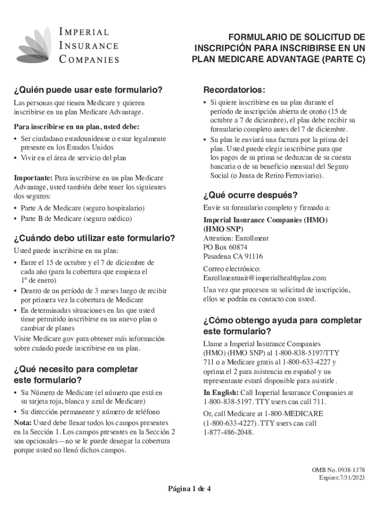 Fillable Online FORMULARIO DE SOLICITUD DE INSCRIPCIN INDIVIDUAL PARA ...