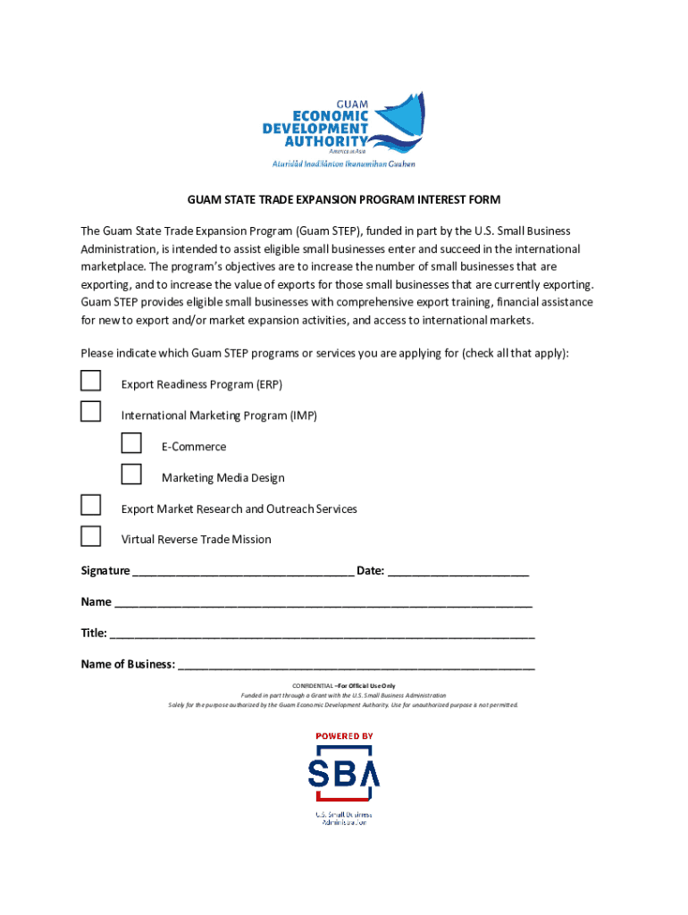 Fillable Online Guam STEP Program Interest Form - 1.8.21.docx Fax Email ...