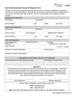 Fillable Online Recipient Reimbursement - Louisiana Department of Health Fax Email Print - pdfFiller