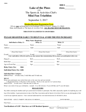 Fillable Online Lake Swim - LOP Release and Waiver Agreement06.17.17 ...