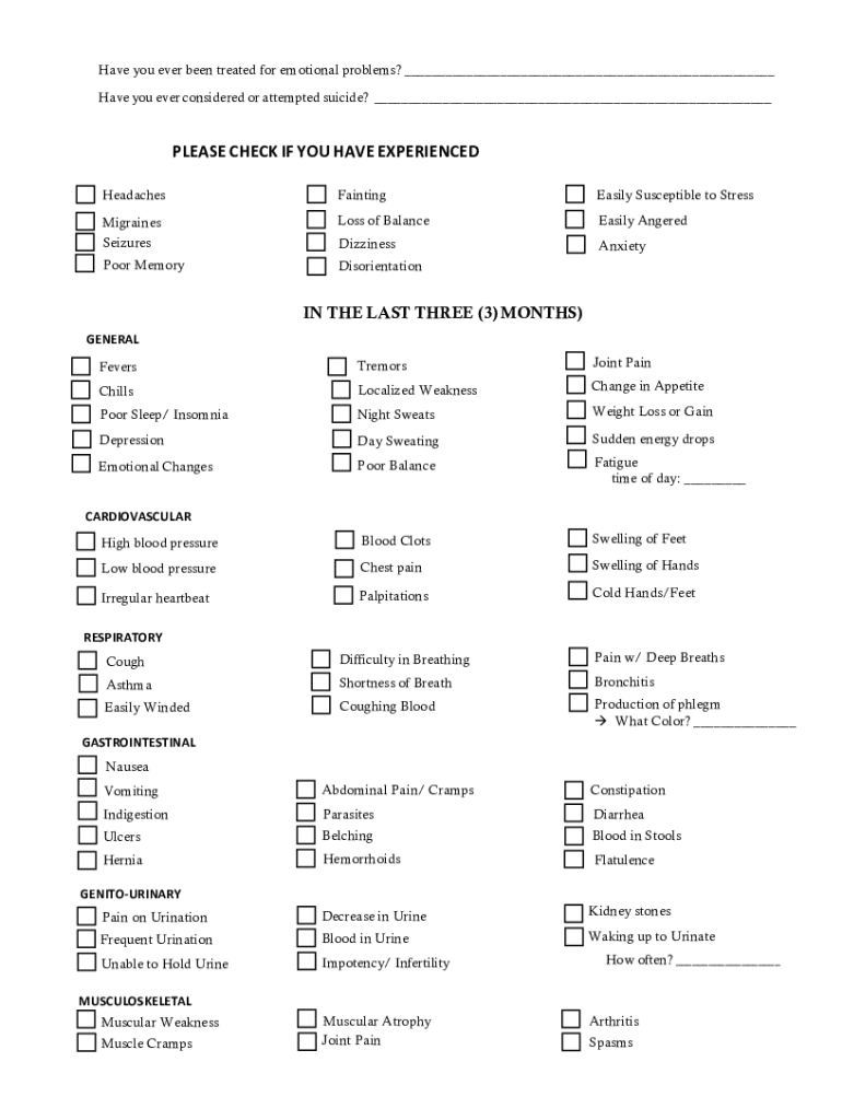 Fillable Online NEW PATIENT Masuda Acupuncture INTAKE FORM Traditional ...