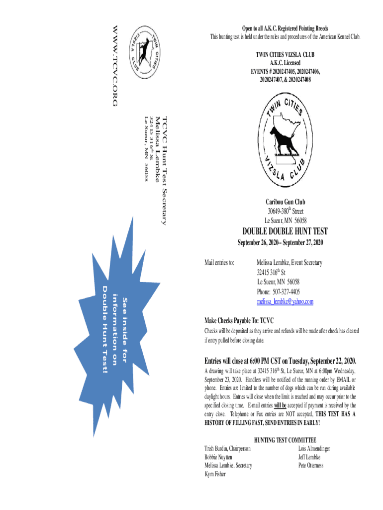 Fillable Online www.akc.orgsportspointing-breedsPointing Breeds Hunt ...