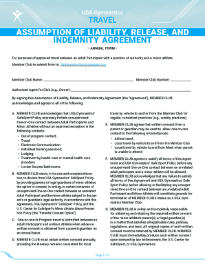 Fillable Online ASSUMPTION OF LIABILITY, RELEASE, AND INDEMNITY ...