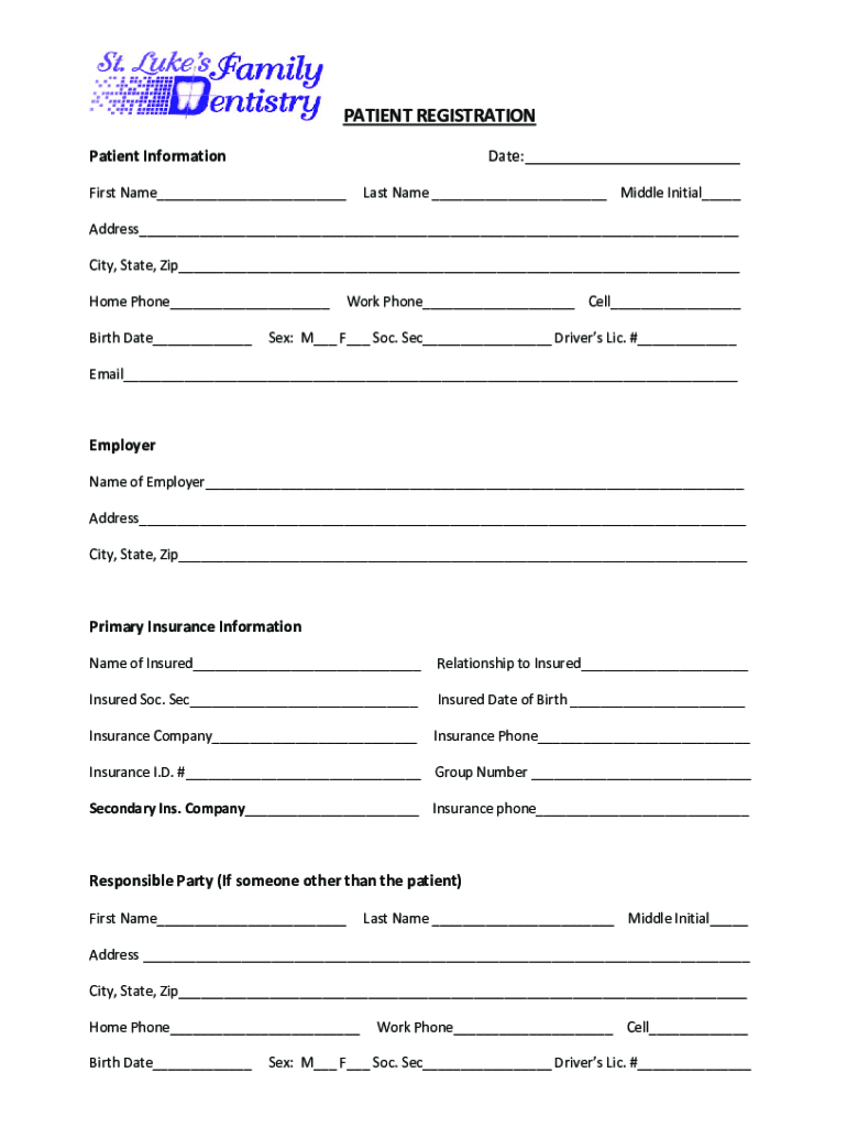 Fillable Online ID: Chart ID: First Name: Last Name: Middle Initial ...