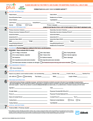 Fillable Online Pathway Plus Ensure Harvest Prescription Form.docx Fax Email Print - pdfFiller