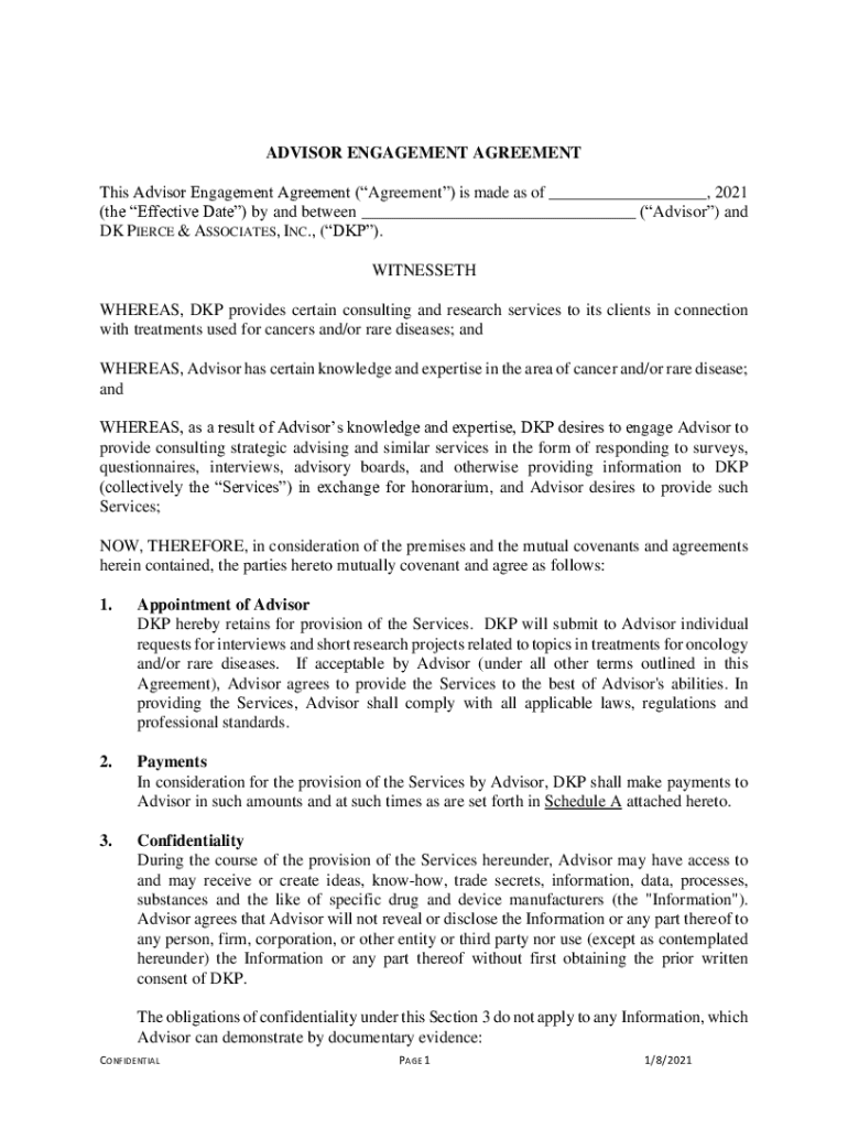 Fillable Online Financial Advisory Agreement - SEC Fax Email Print ...