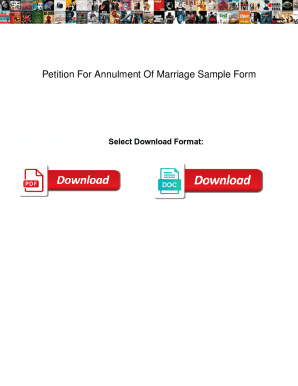 Fillable Online Petition For Annulment Of Marriage Sample Form ...