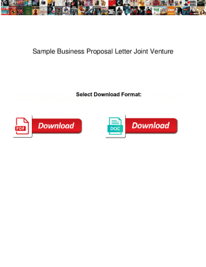 Fillable Online Sample Business Proposal Letter Joint Venture. Sample ...