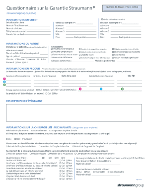 Remplissable En Ligne Straumann Guarantee Faxer Email Imprimer - pdfFiller