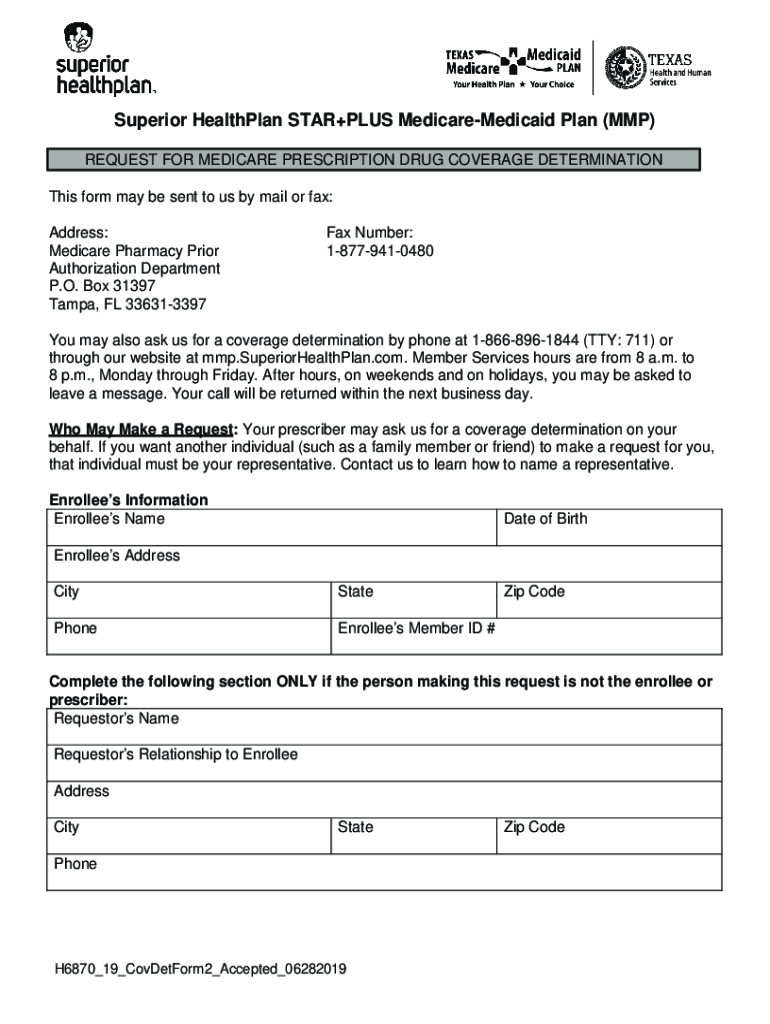 Fillable Online Coverage Determination. Prescription drug coverage determination Fax Email Print ...