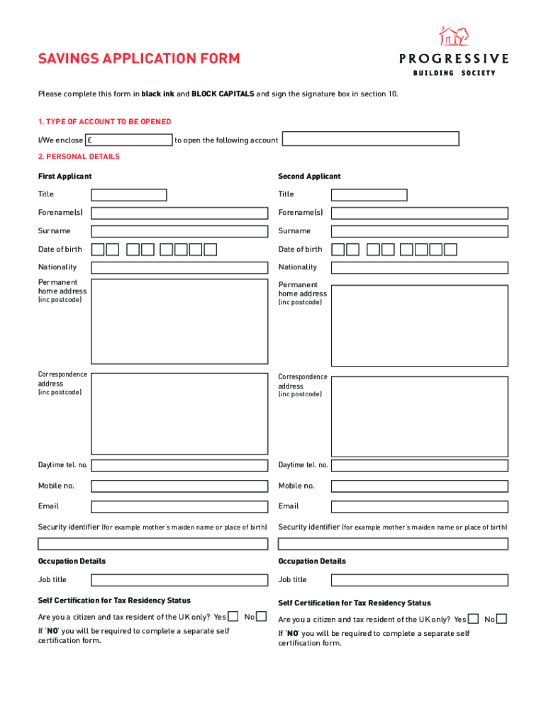 Fillable Online APPLICATION FORM: CASH ISA ACCOUNT Please complete this ...