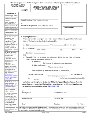 Fillable Online Illinois Standardized Forms - Approved - Notice of ...