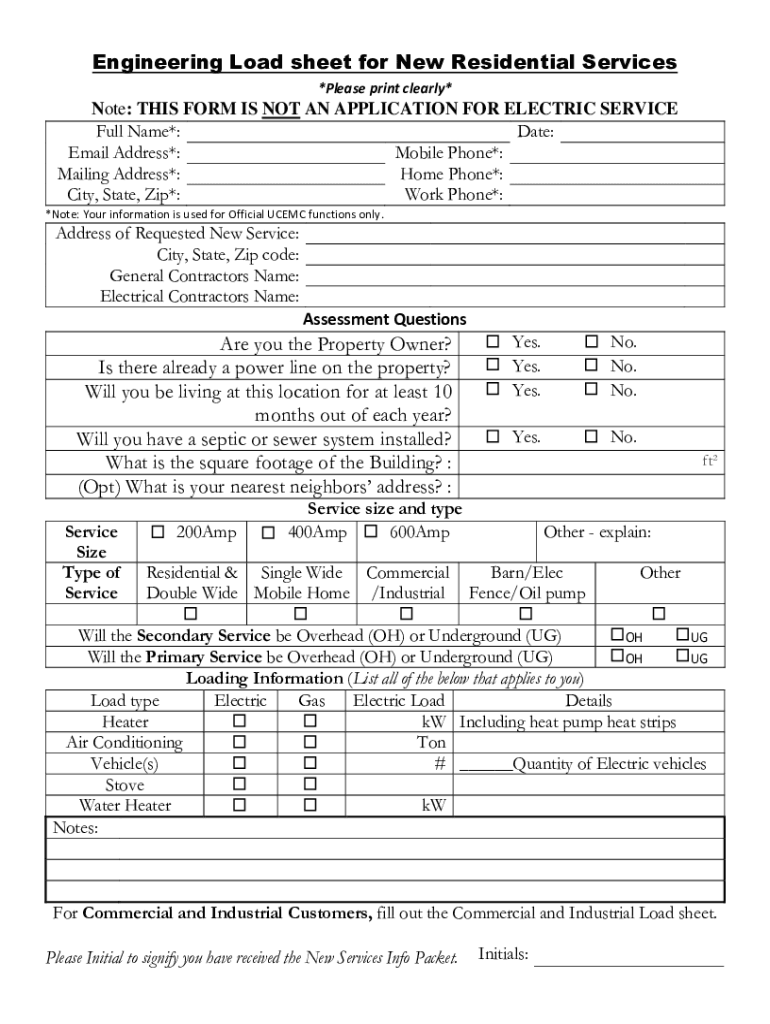 Fillable Online BGE Service Application Guidelines-Commercial ...