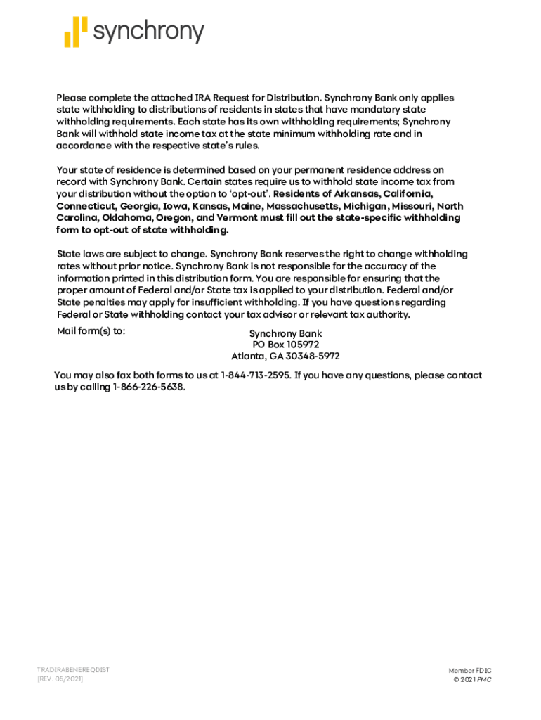 Fillable Online Please complete the attached IRA Request for ...