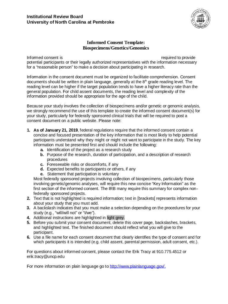 Ined consent in clinical research: Revisiting few ... Doc Template | pdfFiller