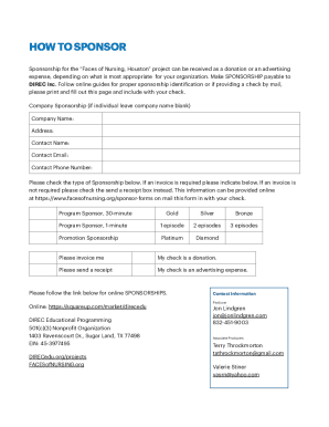 Fillable Online 6. Sponsorship form Fax Email Print - pdfFiller