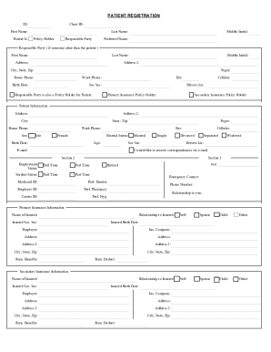 Fillable Online Fillable Online Patient Registration - Responsible ...