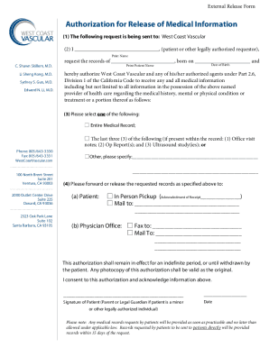 Fillable Online External Release Form Fax Email Print - pdfFiller