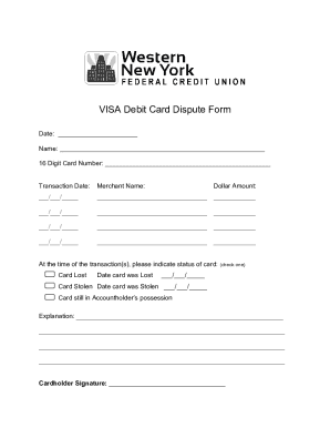 Fillable Online CARDHOLDER DISPUTE FORM Please be ... - MyGift Visa ...
