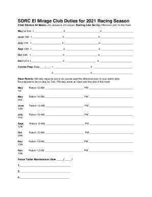 Fillable Online SDRC Duties Form 2021.pages Fax Email Print - pdfFiller