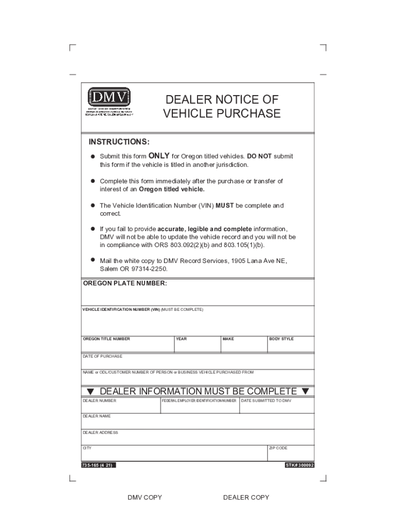 2021 2023 Form OR 735 165 Fill Online Printable Fillable Blank 