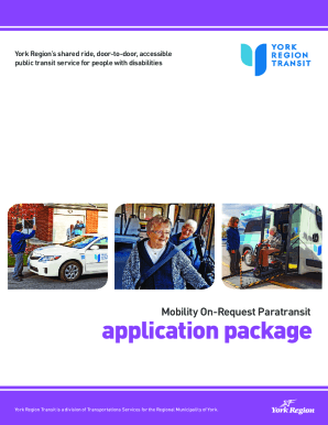 Fillable Online Mobility On-Request Paratransit Application Package Fax ...