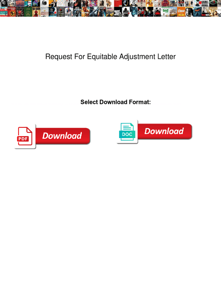 Fillable Online Request For Equitable Adjustment Letter. Request For ...