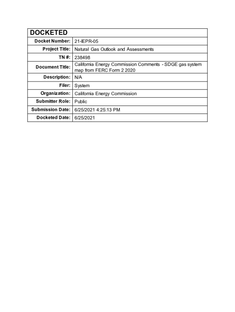 Fillable Online California Energy Commission Comments - SDGE gas system ...