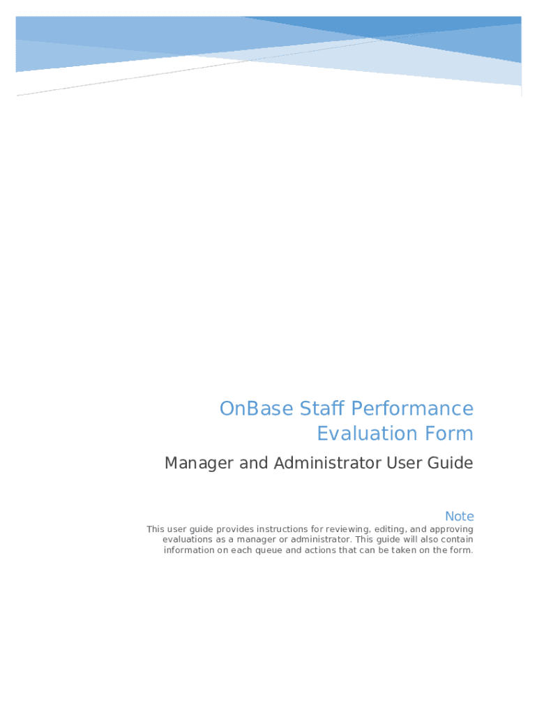 OnBase Staff Perance Evaluation . Manager and Administrator User Guide ...