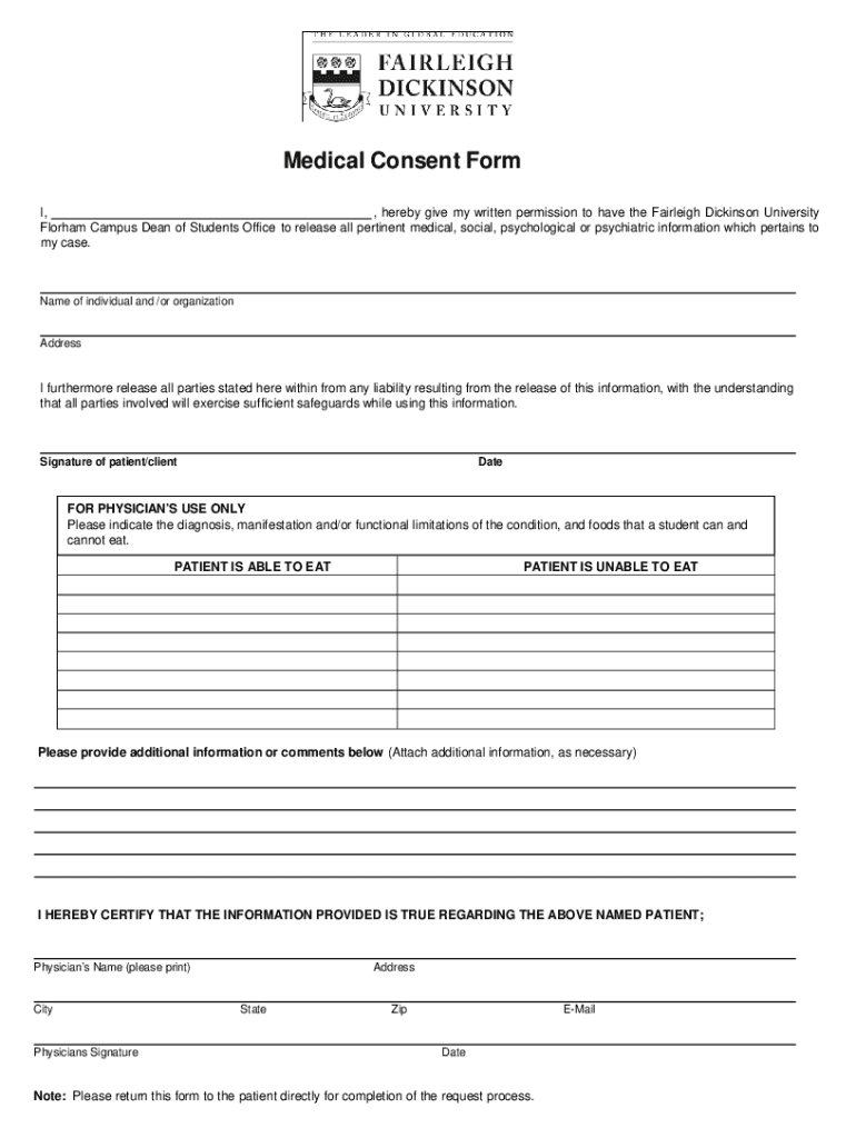 Fillable Online Printable Medical Consent Form Pdf Fax Email Print ...
