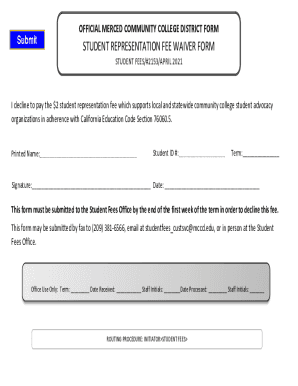 Fillable Online OFFICIAL MERCED COMMUNITY COLLEGE DISTRICT FORM ...