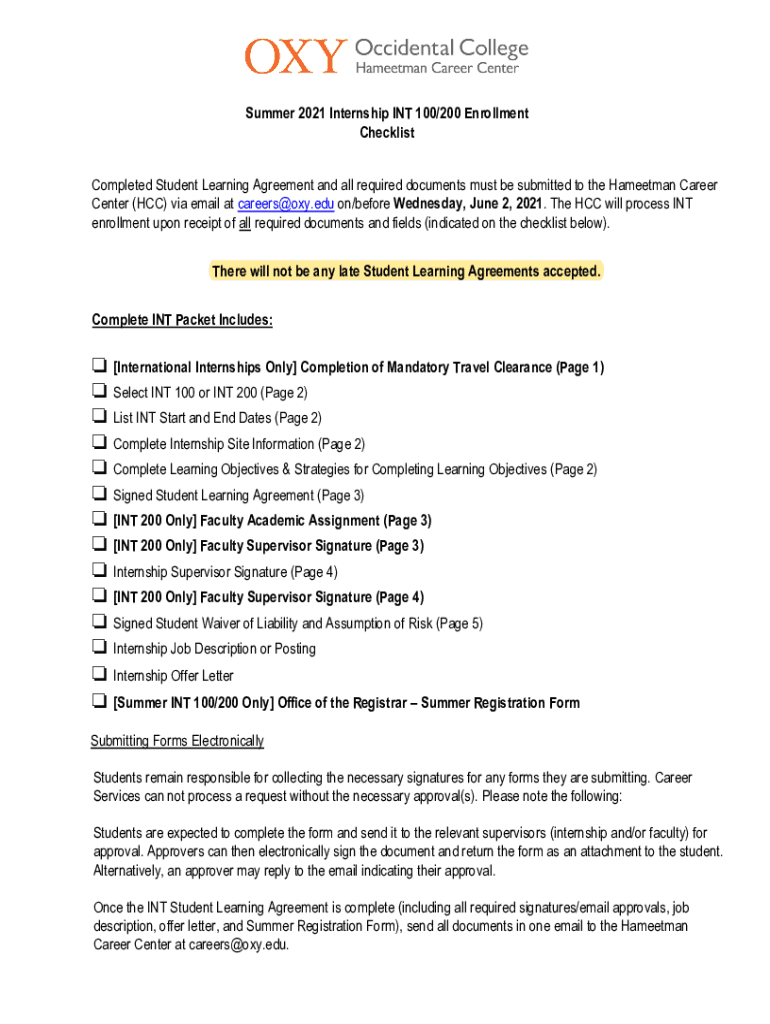Fillable Online Pre-Enrollment Checklist for New StudentsThe Heller ...