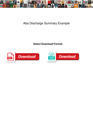 Fillable Online Aba Discharge Summary Example. Aba Discharge Summary ...