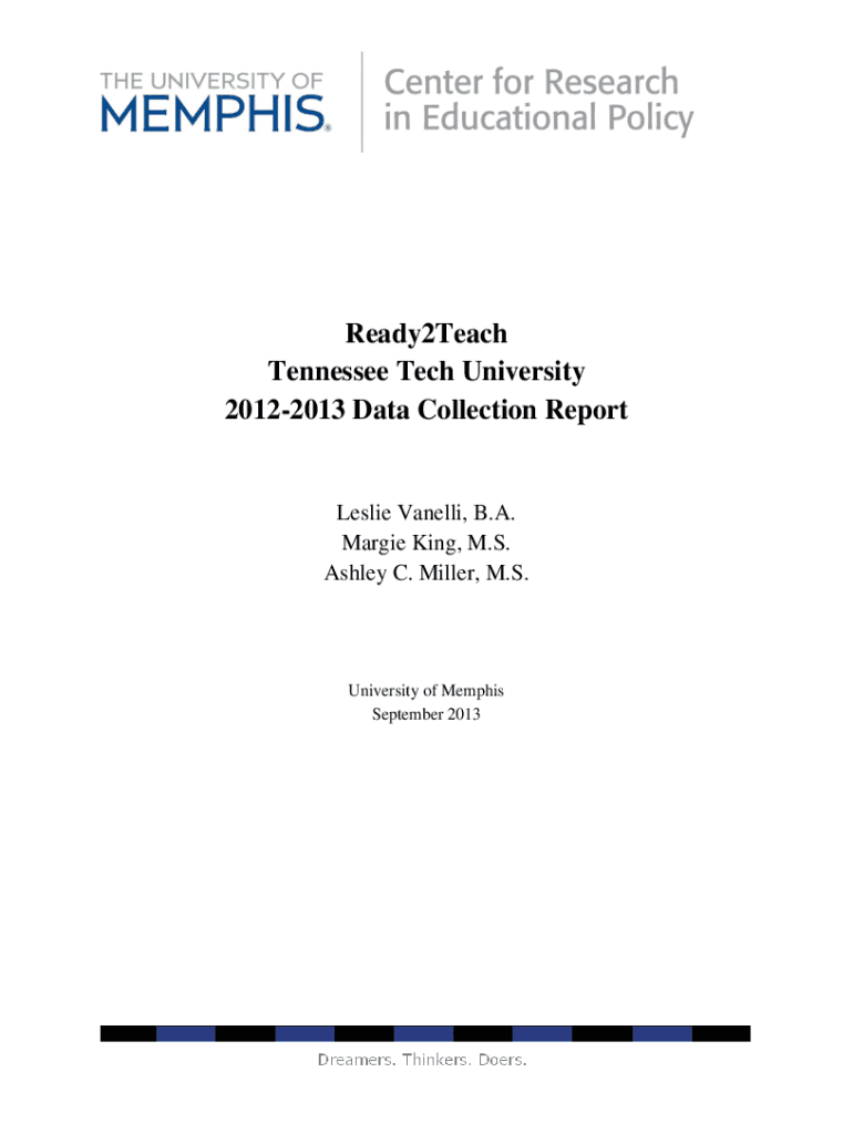 Fillable Online TTU Data Collection Annual Report DraftRev2 - tntech ...
