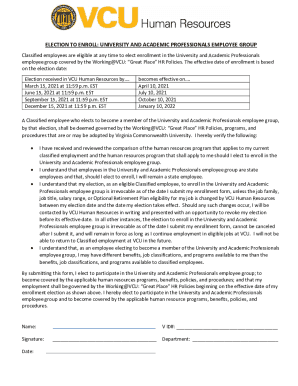 Fillable Online Election Form for University and Academic Professionals ...