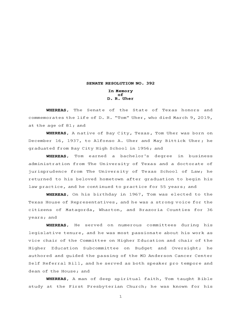 Fillable Online 86(R) SR 392 - Enrolled version Fax Email Print - pdfFiller