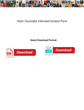 Fillable Online Intern Counselor Informed Consent Form. Intern ...
