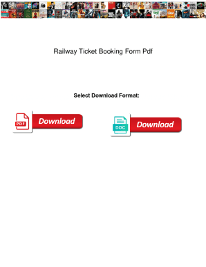 Fillable Online Railway Ticket Booking Form Pdf. Railway Ticket Booking ...
