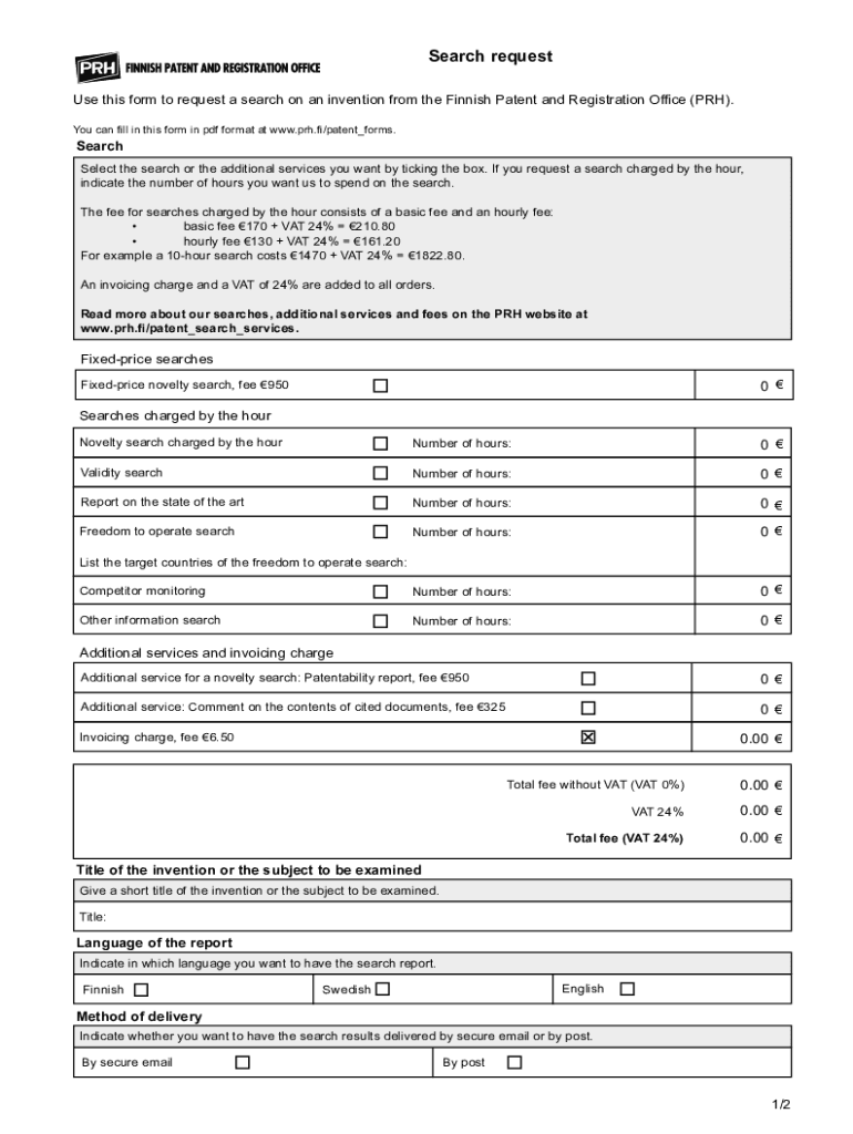 Fillable Online PRH - Patents - How to file a PPH request Fax Email ...