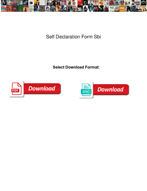 Fillable Online Self Declaration Form Sbi. Self Declaration Form Sbi ...