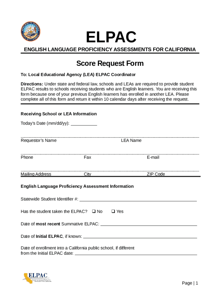 Score Request - CVUSD Doc Template | pdfFiller