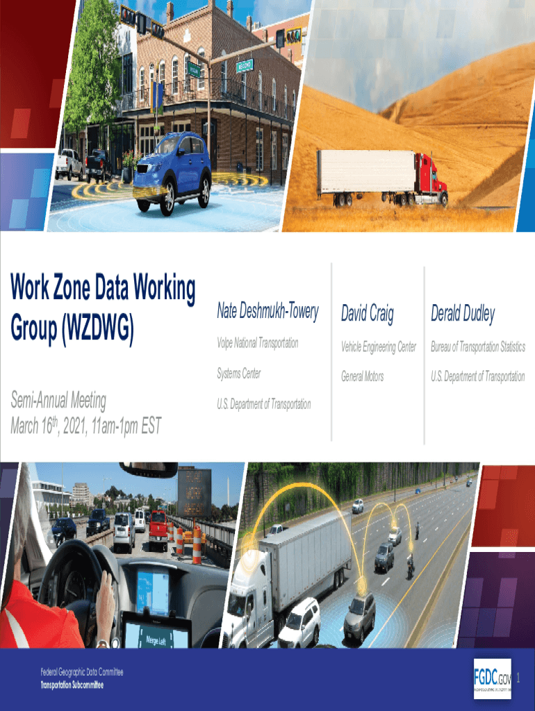 Fillable Online Work Zone Data Exchange Webinar Presentation Fax Email ...