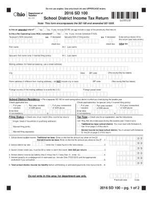 Fillable Online tax ohio Ohio Tax Return - Fill Online, Printable ...