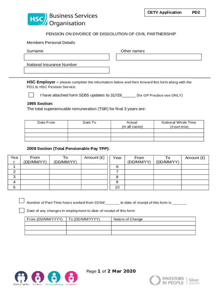 Scheme s HSC Pension Service Doc Template | pdfFiller