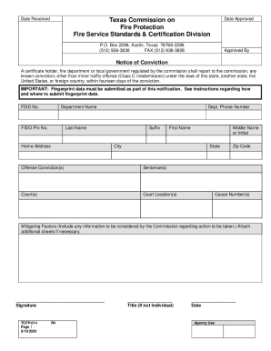 Fillable Online Notice of Conviction Fax Email Print - pdfFiller