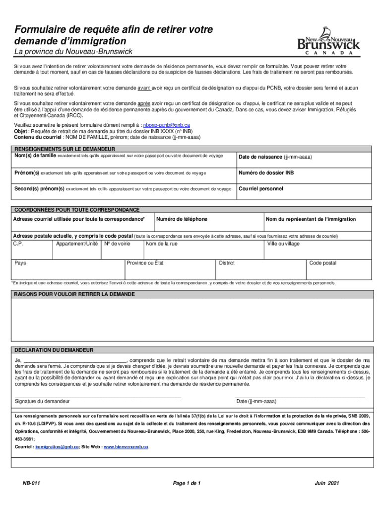 Remplissable En Ligne Volet Initiative stratgique du Nouveau-Brunswick Fax Email Imprimer ...