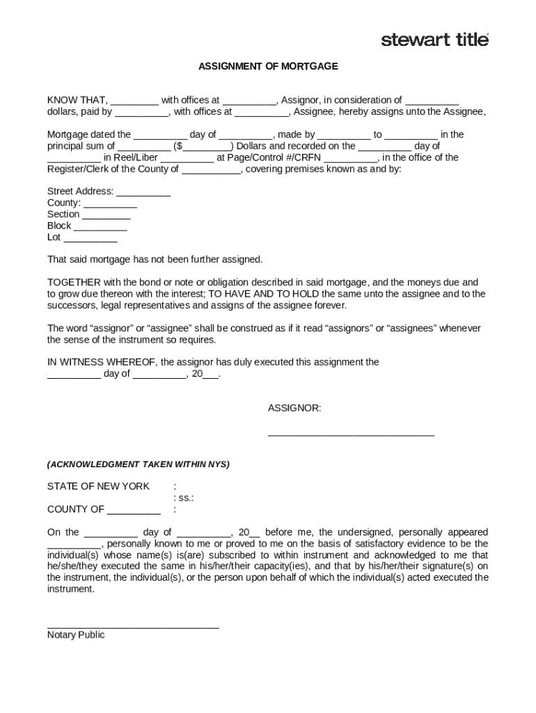 Assignment of Mortgage - .pdf - Accessible Law in New ... Doc Template ...