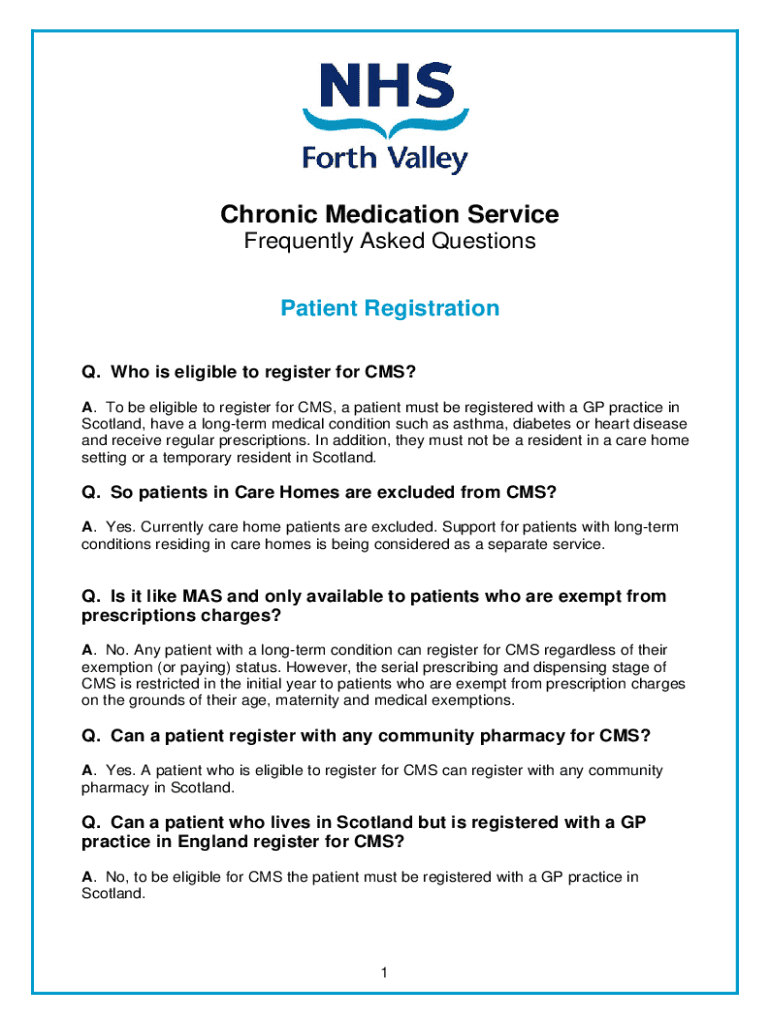 Fillable Online Community Pharmacy Chronic Medication Service Serial ...