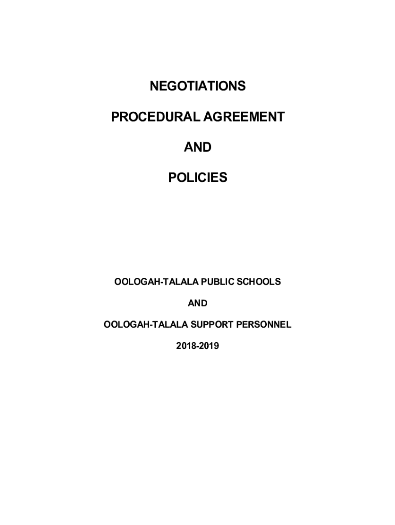 Fillable Online 2018-2019 Support Negotiated Agreement Fax Email Print ...